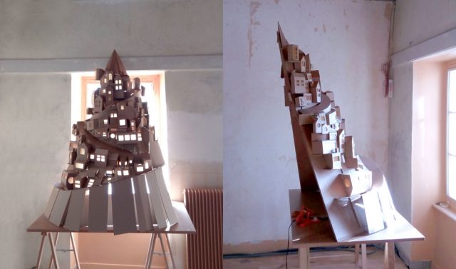 Ville en carton Création en carton - La tête dans les idées